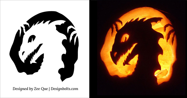 5 Free Scary Halloween Pumpkin Carving Patterns Stencils Ideas 2015 