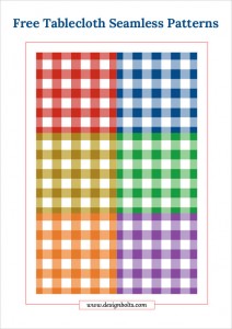 Free Vector Simple Tablecloth Seamless Patterns (.pat)