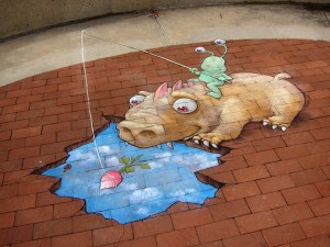 70+ Sidewalk Chalk Art Of Sluggo By David Zinn | Amazing Street Art ...
