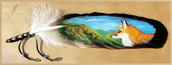 Feather Paintings | A Phenomenal Art by Alvia Alcedo