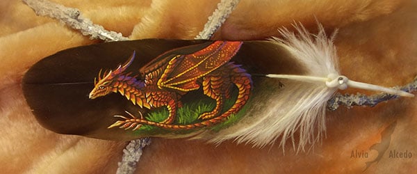 Feather Paintings | A Phenomenal Art by Alvia Alcedo