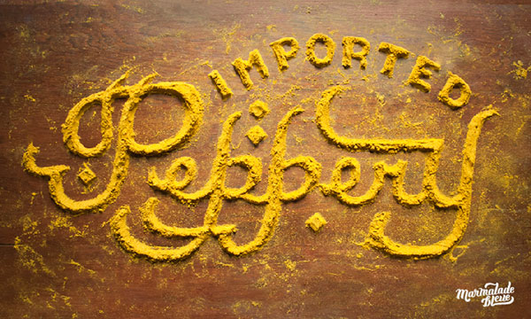 Creative Examples of Food Typography by Marmalade Bleue