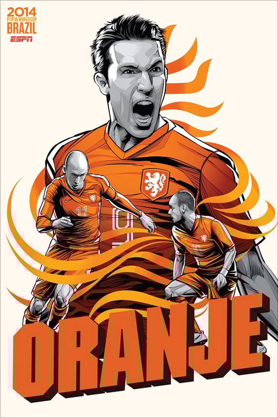 ESPN Brazil Football World Cup 2014 Poster Series by Cristiano Siqueira
