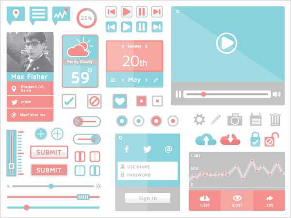 20+ Free Best Web Ui Elements & Mobile GUI Design Kits of 2014