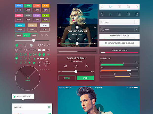 20+ Free Best Web Ui Elements & Mobile GUI Design Kits of 2014