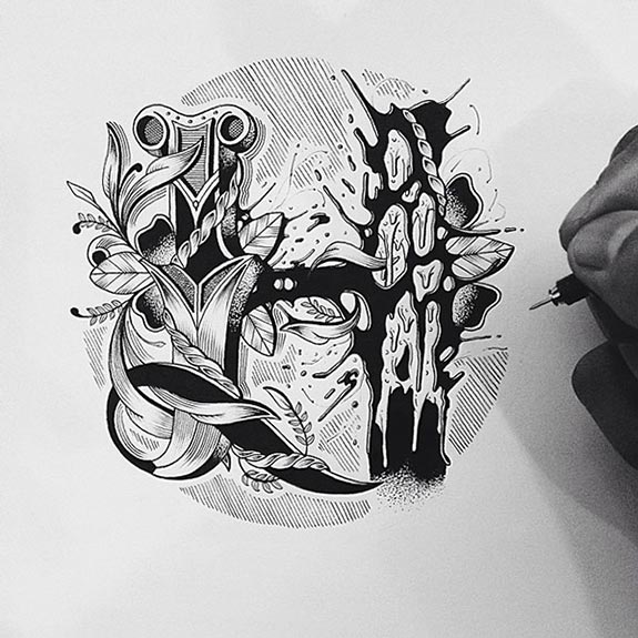 Beautiful Detailed Hand Lettering Artworks by Raul Alejandro