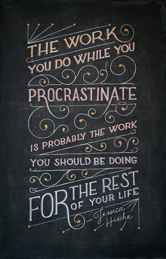 Stay Motivated with the Beautiful Chalkboard Typography by Dangerdust
