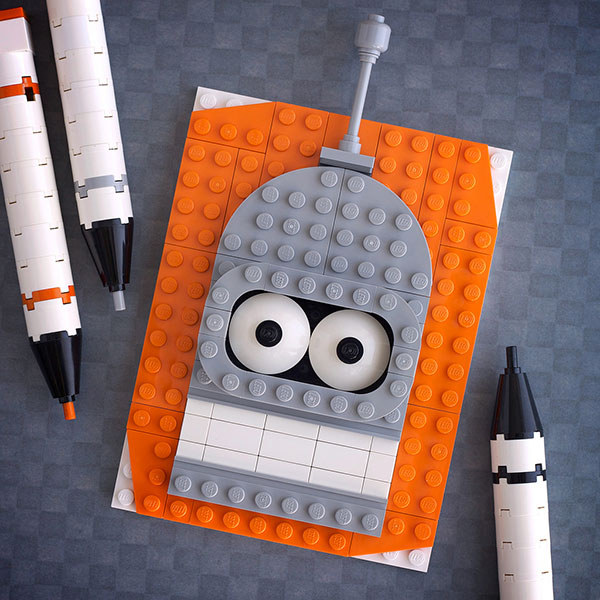 19 Cool Lego Brick Sketching by Chris McVeigh