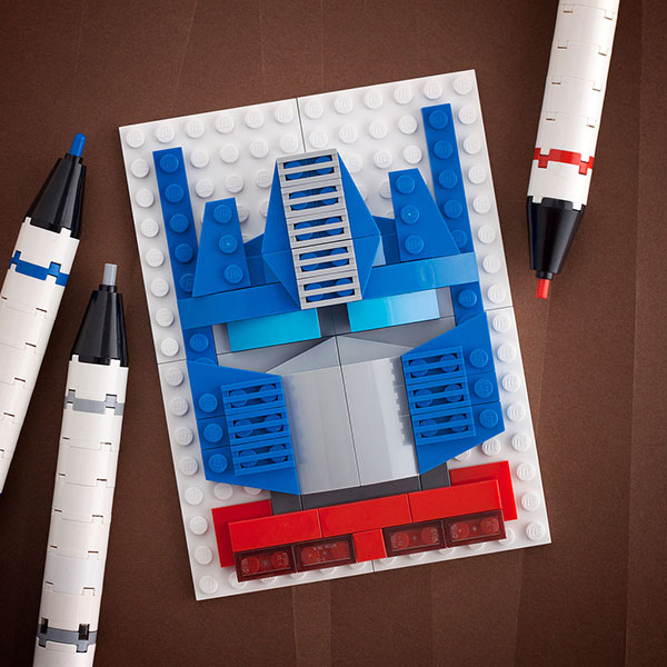 19 Cool Lego Brick Sketching by Chris McVeigh