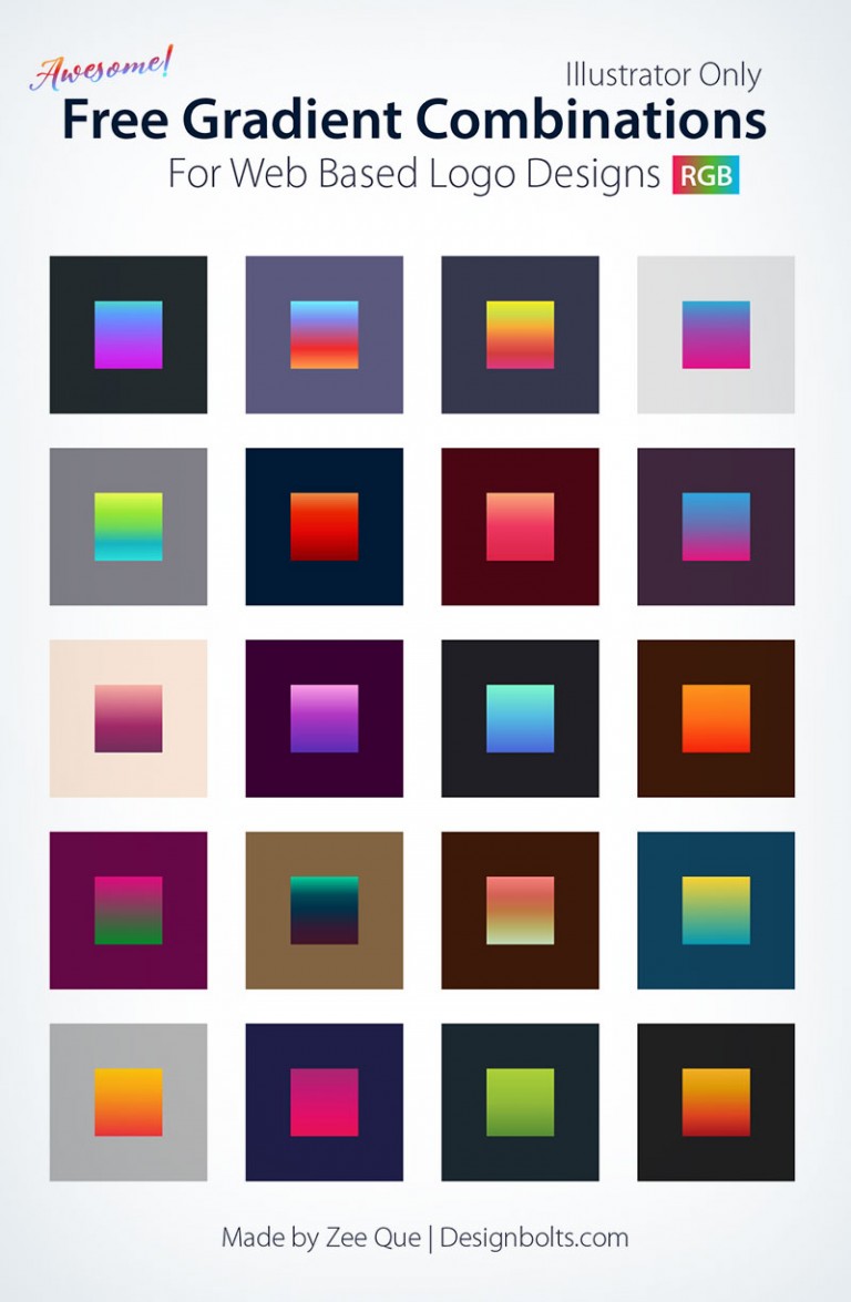 20 Awesome Free Gradient Color Combinations For Web Based Logo Designs