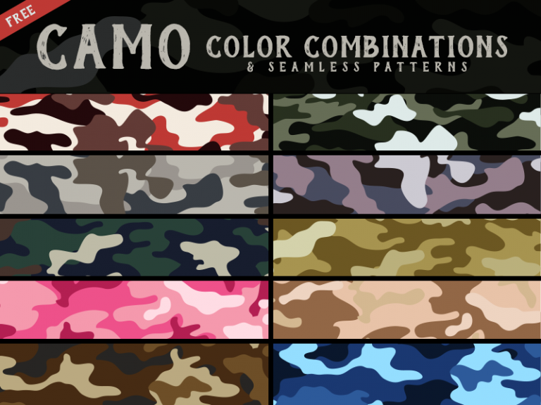 10 Free Best Trendy Camo Clothing Army Patterns & Color Combinations