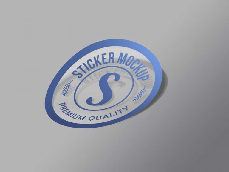 Free Sticker Mockup PSD For Your Next Branding Project