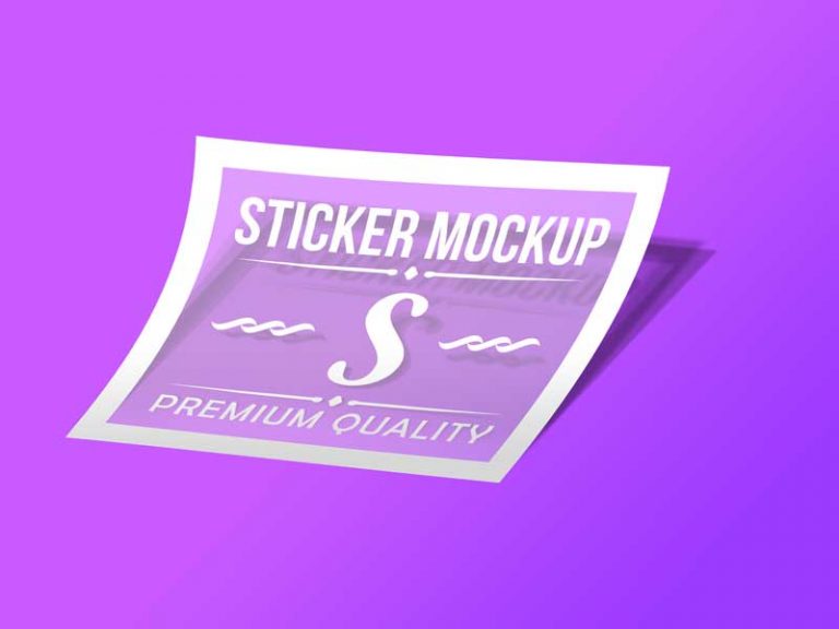 Free Sticker Mockup PSD For Your Next Branding Project