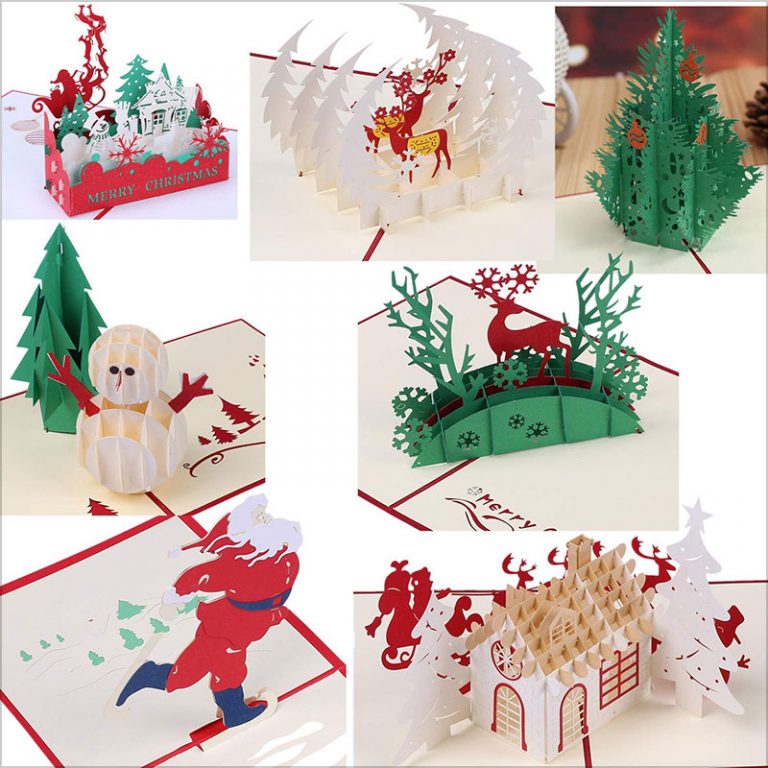 20+ Best & Beautiful PoP Up 3D & Handmade Holiday Christmas Greeting ...