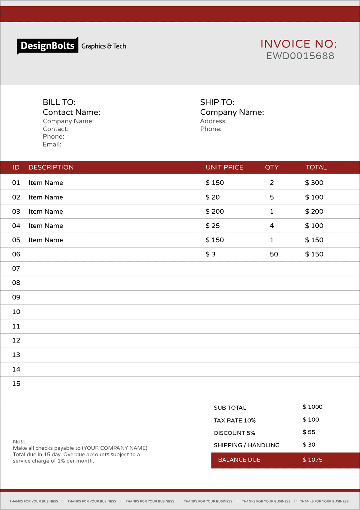 Invoice Free Kesilzone