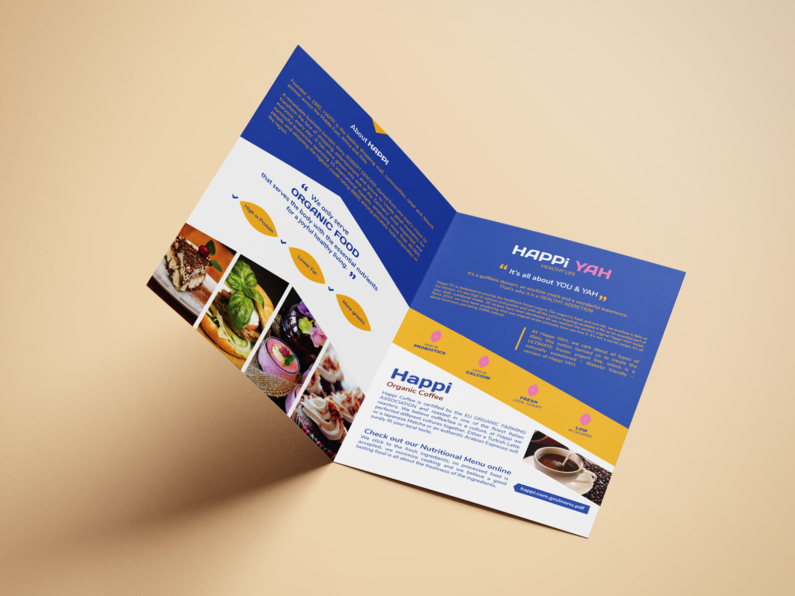 Free Food Company Brochure Design Template In Ai Format