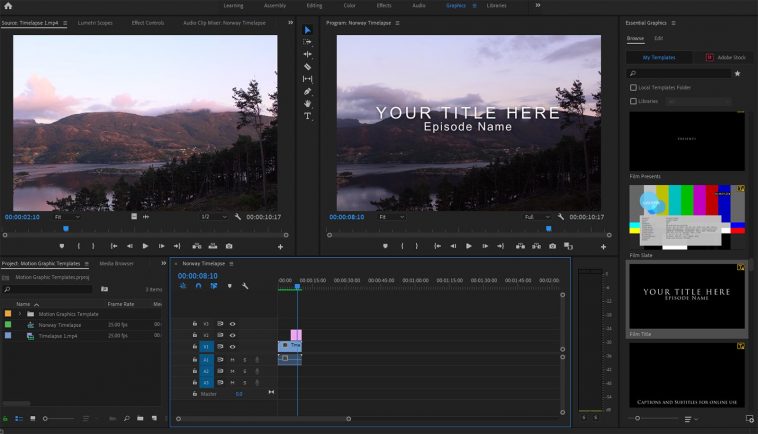 How to Work with the New Motion Graphic Panel in Premiere Pro