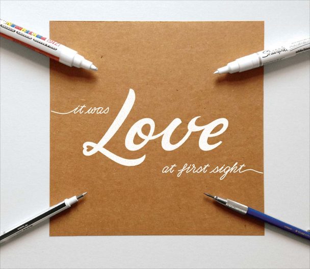 Hand Lettering on Kraft Paper | A New Calligraphy Experiment by ...