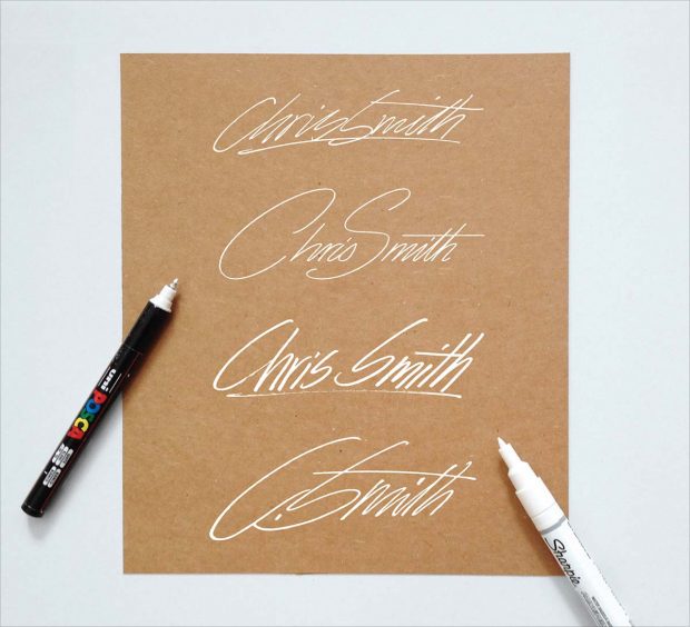 Hand Lettering on Kraft Paper | A New Calligraphy Experiment by ...