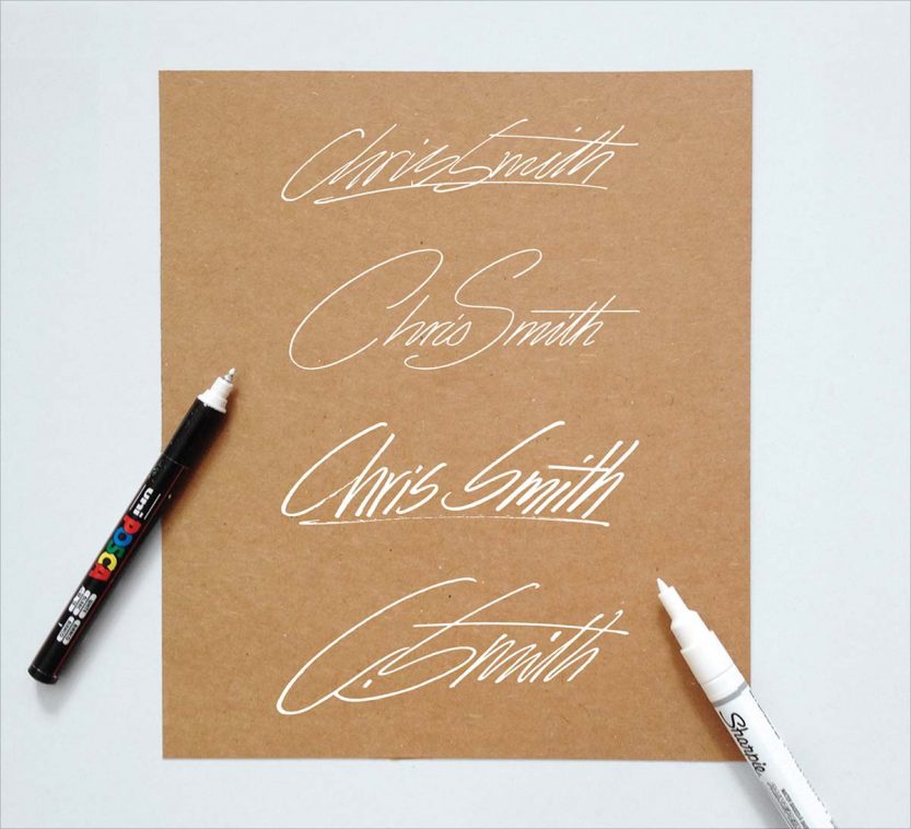 Hand Lettering on Kraft Paper | A New Calligraphy Experiment by ...