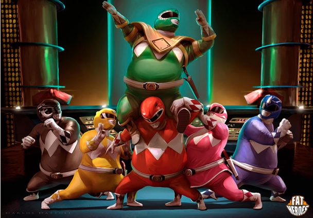 A Fun Project of Fat Superheroes Digital Art Paintings by Carlos ...