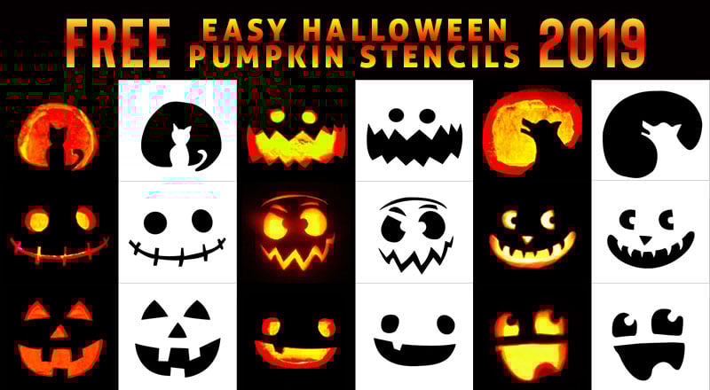 10 Very Easy Halloween Pumpkin Carving Stencils, Ideas, Patterns for ...