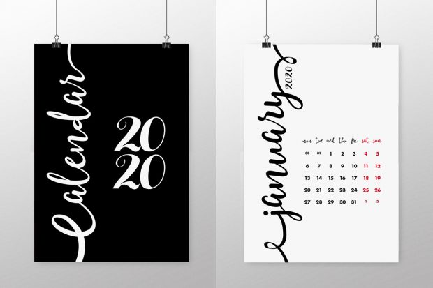 25 Best New Year 2020 Wall & Desk Calendar Designs for Inspiration ...