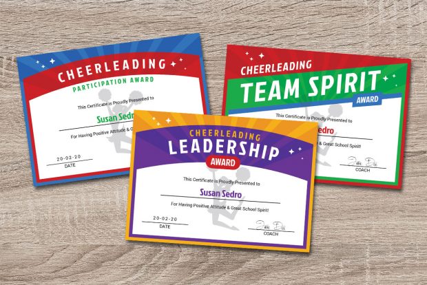 3 Free Cheerleader Award Certificate Design Templates in Ai & PDF ...