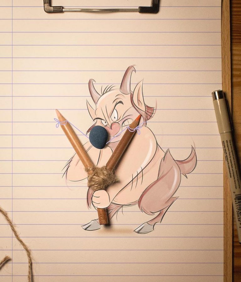 45+ Creative Drawing with Notebook Lines by Luigi Kemo - Designbolts