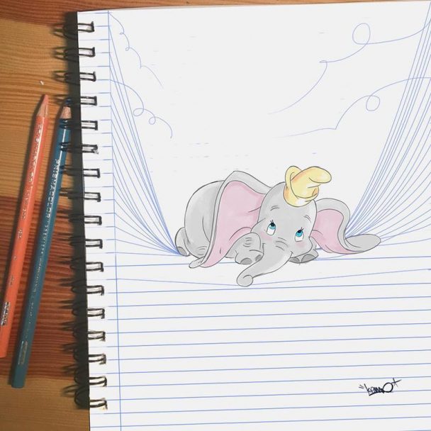 45+ Creative Drawing with Notebook Lines by Luigi Kemo - Designbolts