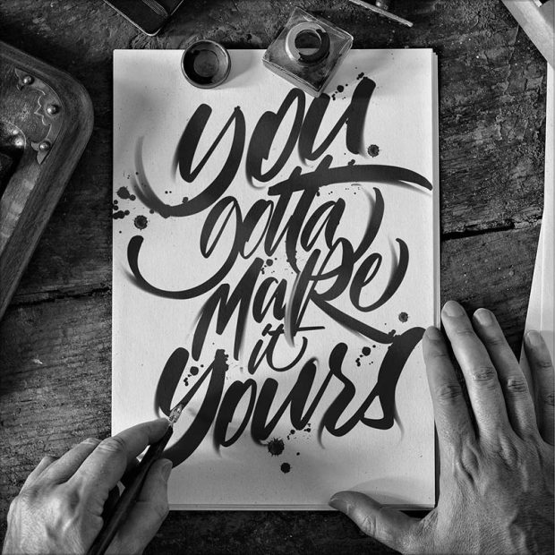 50+ Inspirational Words With Brush Typography Design by Luis Lili ...