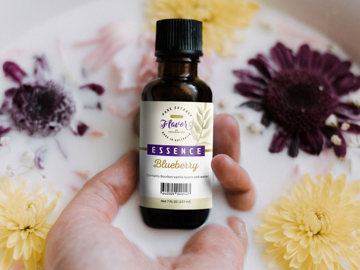 Free Food Essence Color Flavor Bottle Mockup PSD - Designbolts