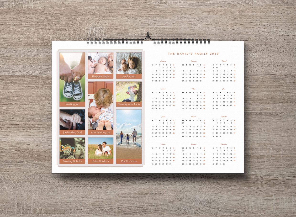 Free Family Pictures 2020 Calendar Design Template in Ai & PSD ...