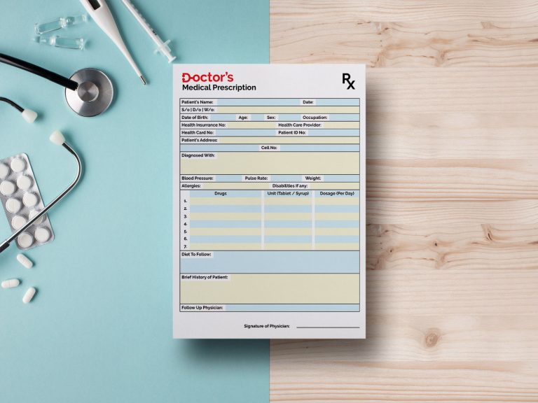 Free Doctor's Medical Prescription Pad Design Template Ai & Printable ...