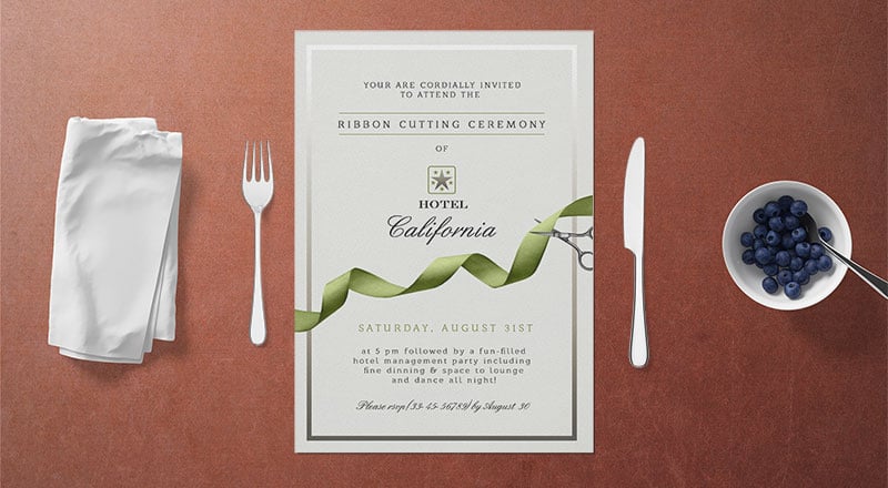 Free Ribbon Cutting Opening Ceremony Flyer Design Template PSD ...