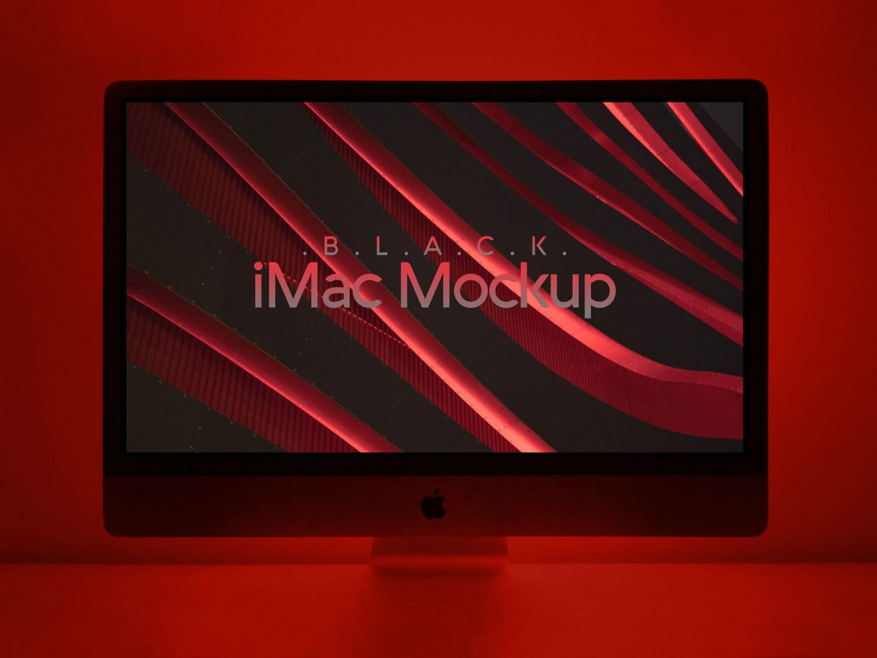 Free Black iMac Pro Mockup PSD - Designbolts