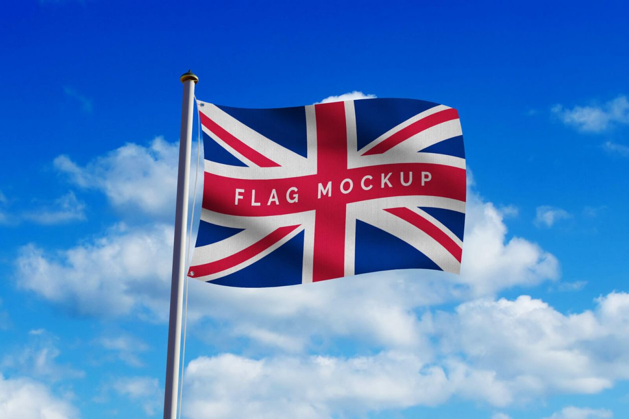 Free Country Flag Mockup PSD - Designbolts