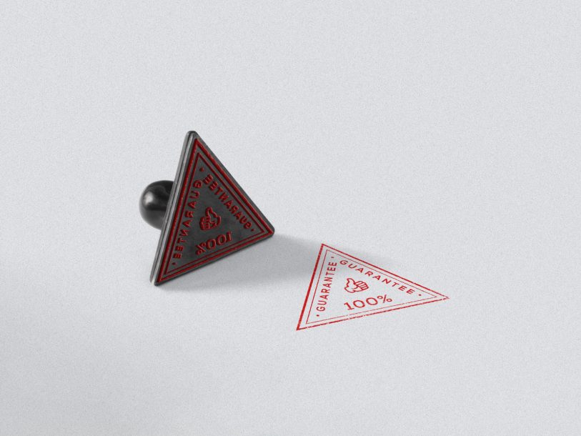 Free Triangle Rubber Stamp Mockup PSD - Designbolts