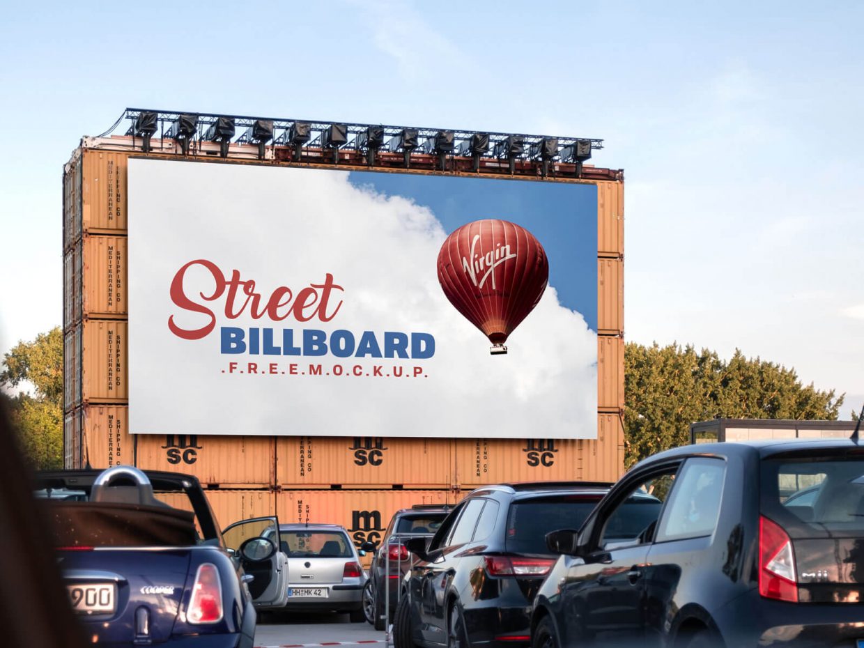 Free Outdoor Advertising Street Billboard Mockup PSD - Designbolts