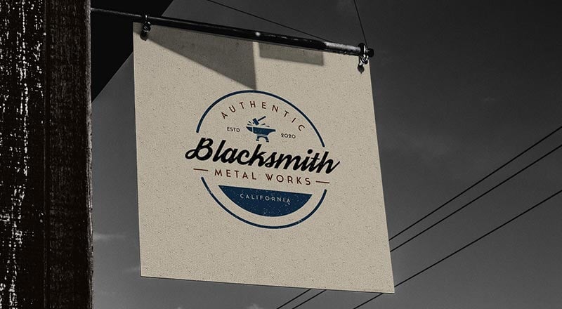 Free Vintage Shop Sign Mockup PSD - Designbolts