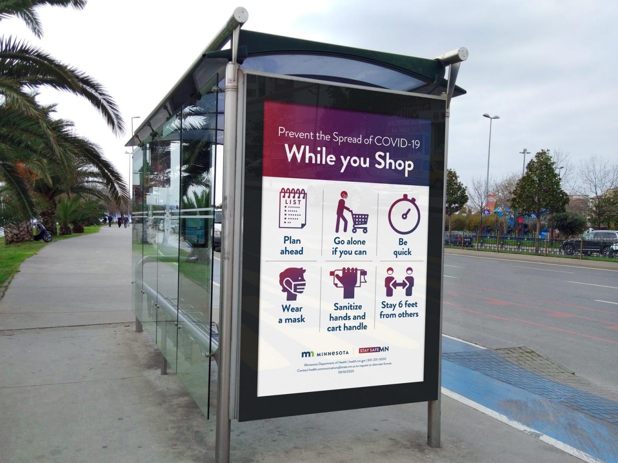 Free Bus Stop Poster Mockup PSD - Designbolts