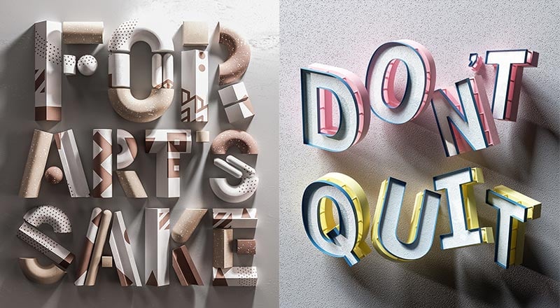 25+ Breathtaking 3D Typography For Inspiration - Designbolts