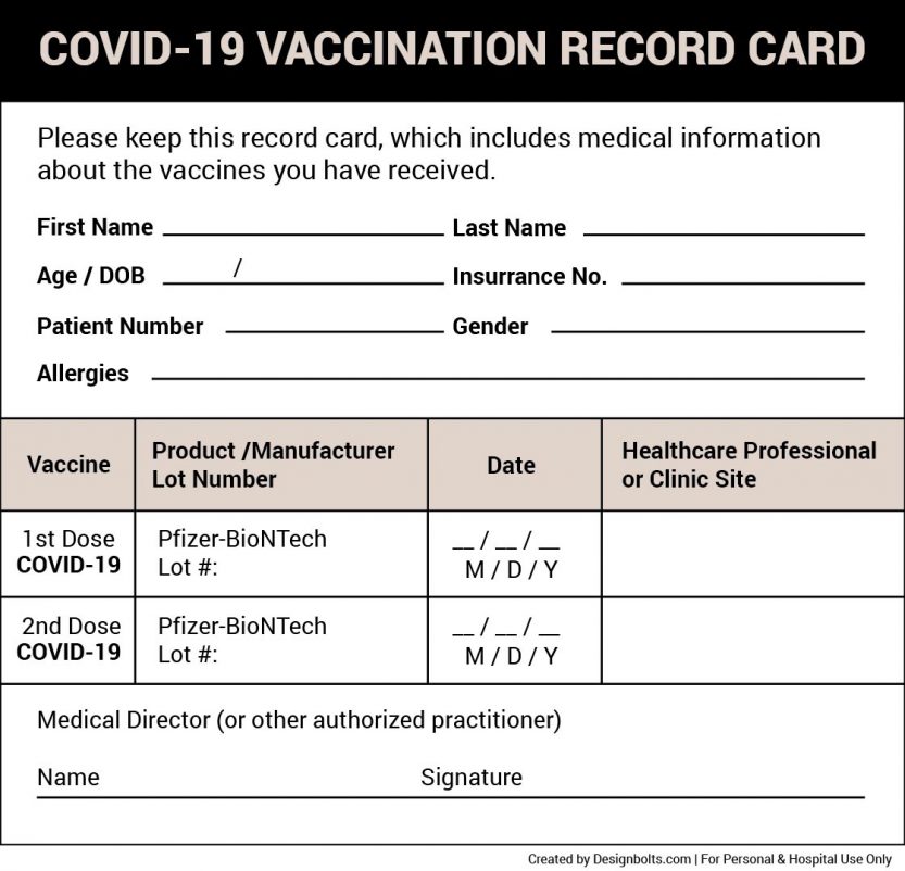 Free COVID-19 Vaccination Card Printable Template Ai & PDF (For ...