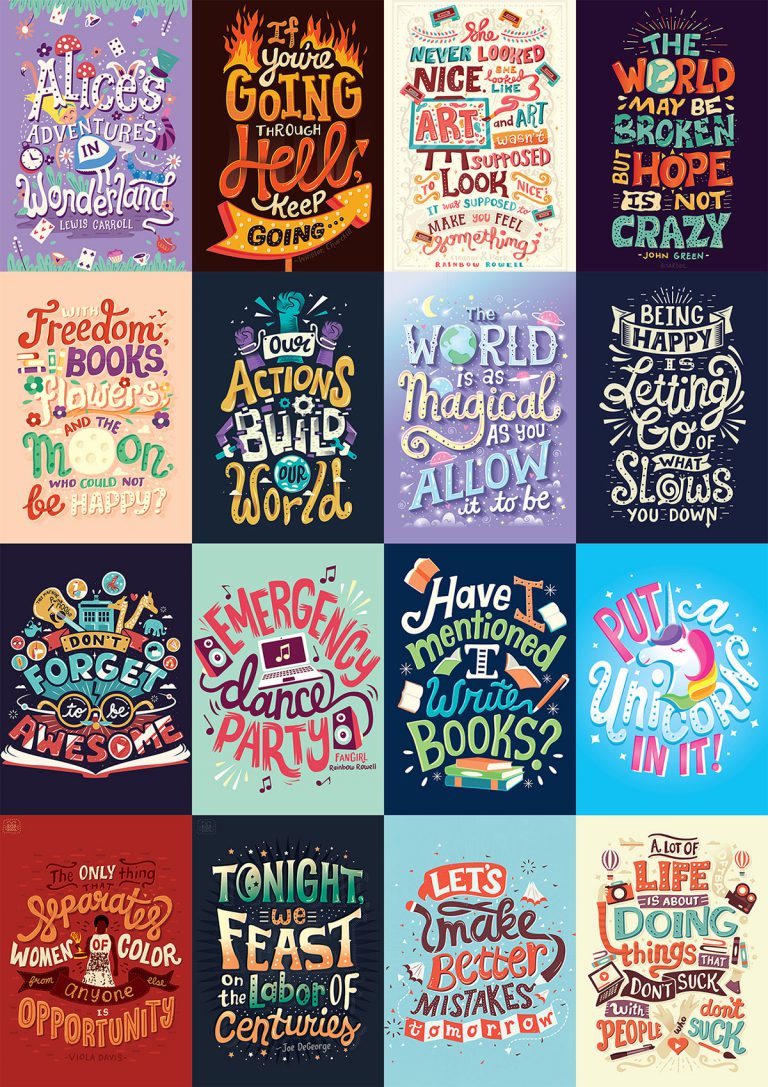 120 Cool Hand Lettering Typography Posters by Risa Rodil - Designbolts