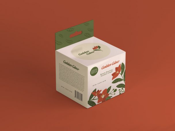 Free Hanging Packaging Box Mockup PSD - Designbolts