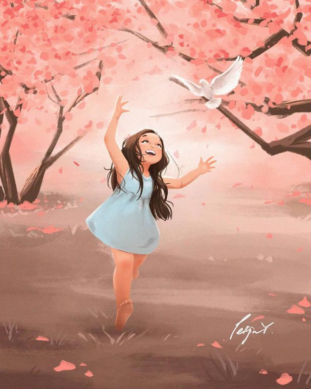 25+ Adorable Animal With Human Illustrations by Peijin - Designbolts