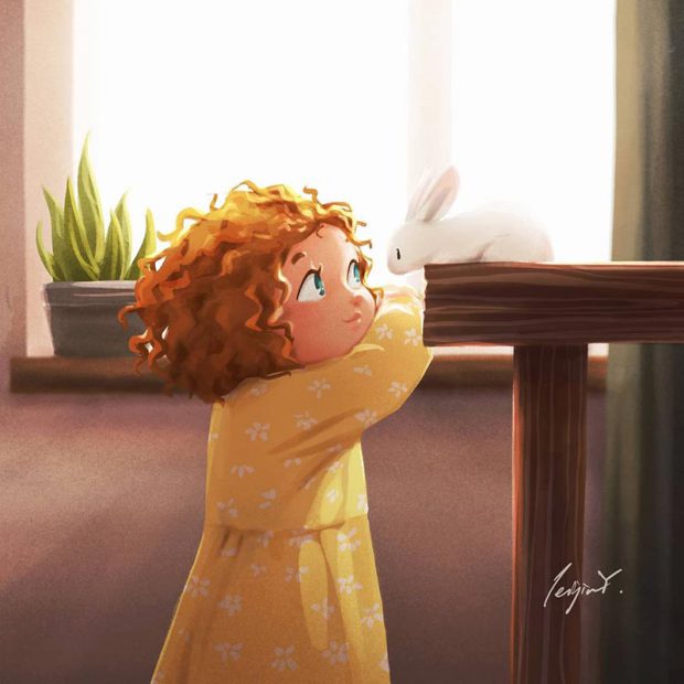 25+ Adorable Animal With Human Illustrations by Peijin - Designbolts