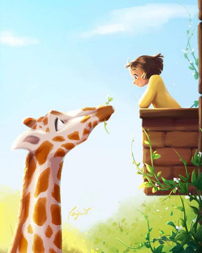 25+ Adorable Animal With Human Illustrations by Peijin - Designbolts