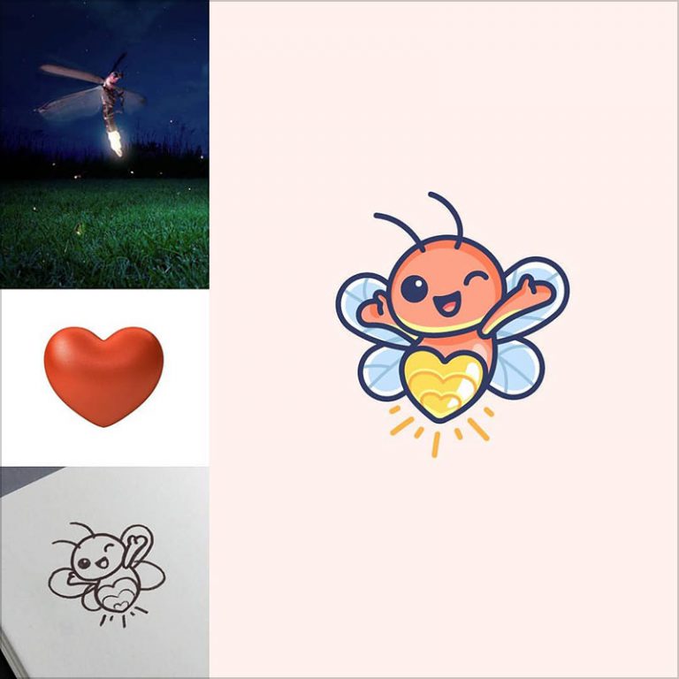 130+ Random Things Turned Into Adorable Logo Illustrations | Designbolts