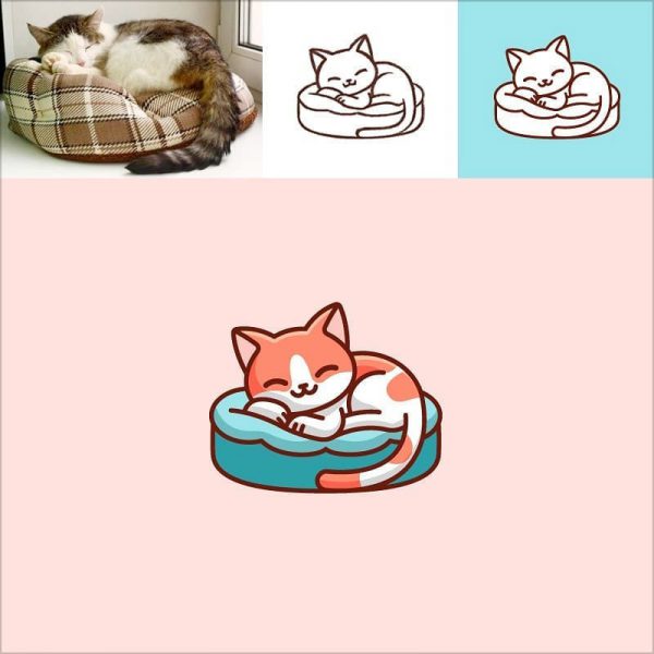 130+ Random Things Turned Into Adorable Logo Illustrations - Designbolts